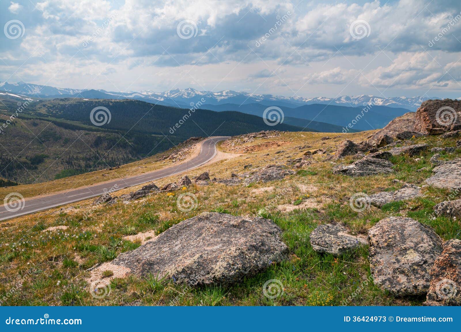 Mt. Evans Highway stock image. Image of scenic, travel - 36424973