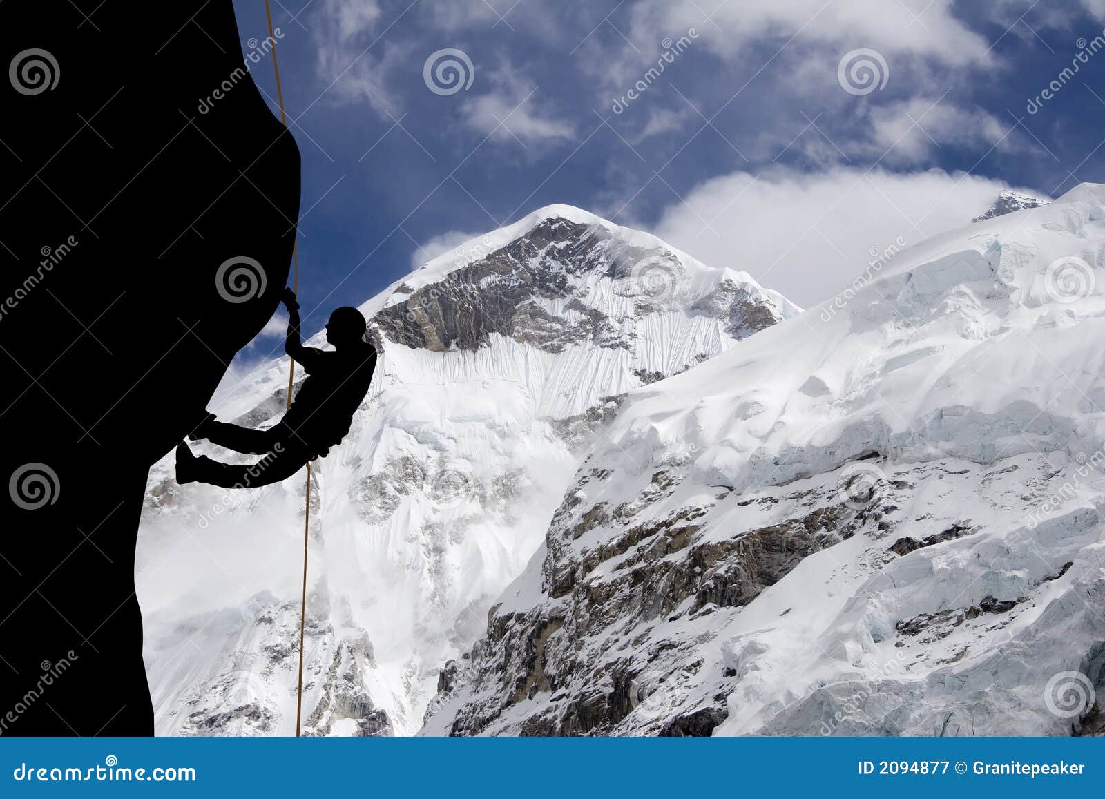 Mt Everest West Ridge stock image. Image of khumbutse - 2094877