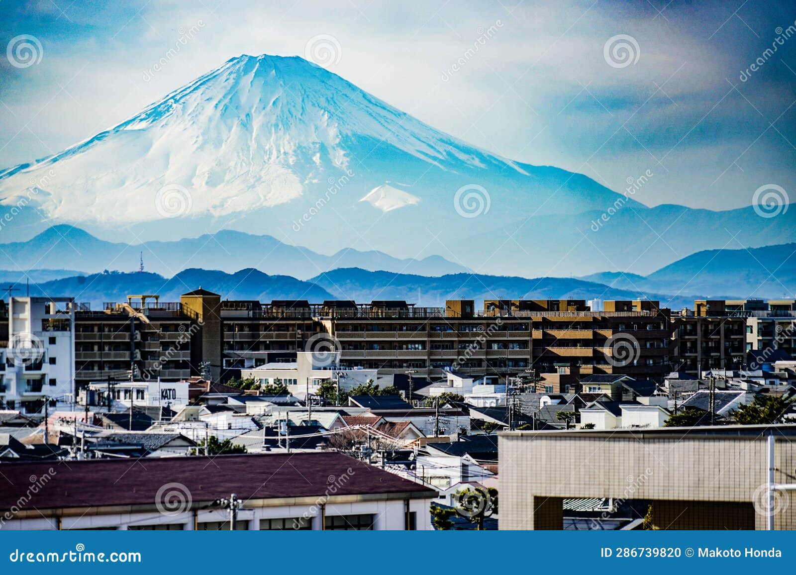 Mt. Fuji and the City of Fujisawa Editorial Image - Image of shonan ...