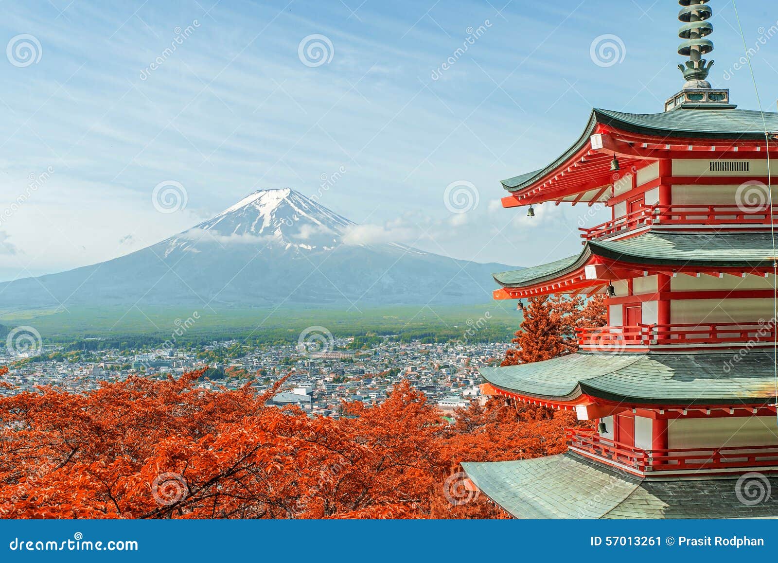 Mt. Fuji with Fall Colors in Japan. Stock Image - Image of autumn ...