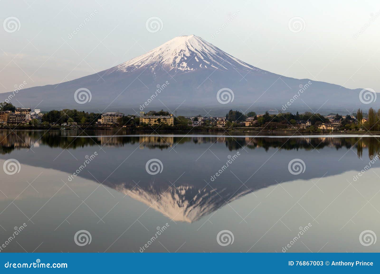 Mt. Fuji Reflection in Japan Stock Image - Image of mountain, beautiful ...
