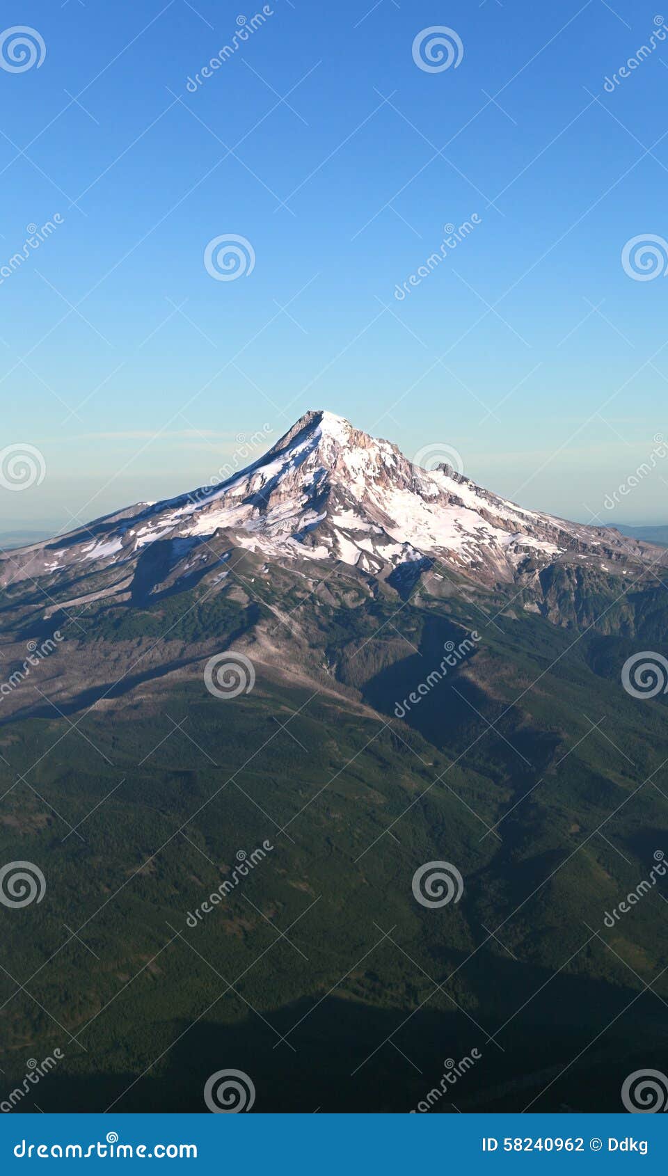 Mt. Hood stock photo. Image of travel, aerial, summertime - 58240962