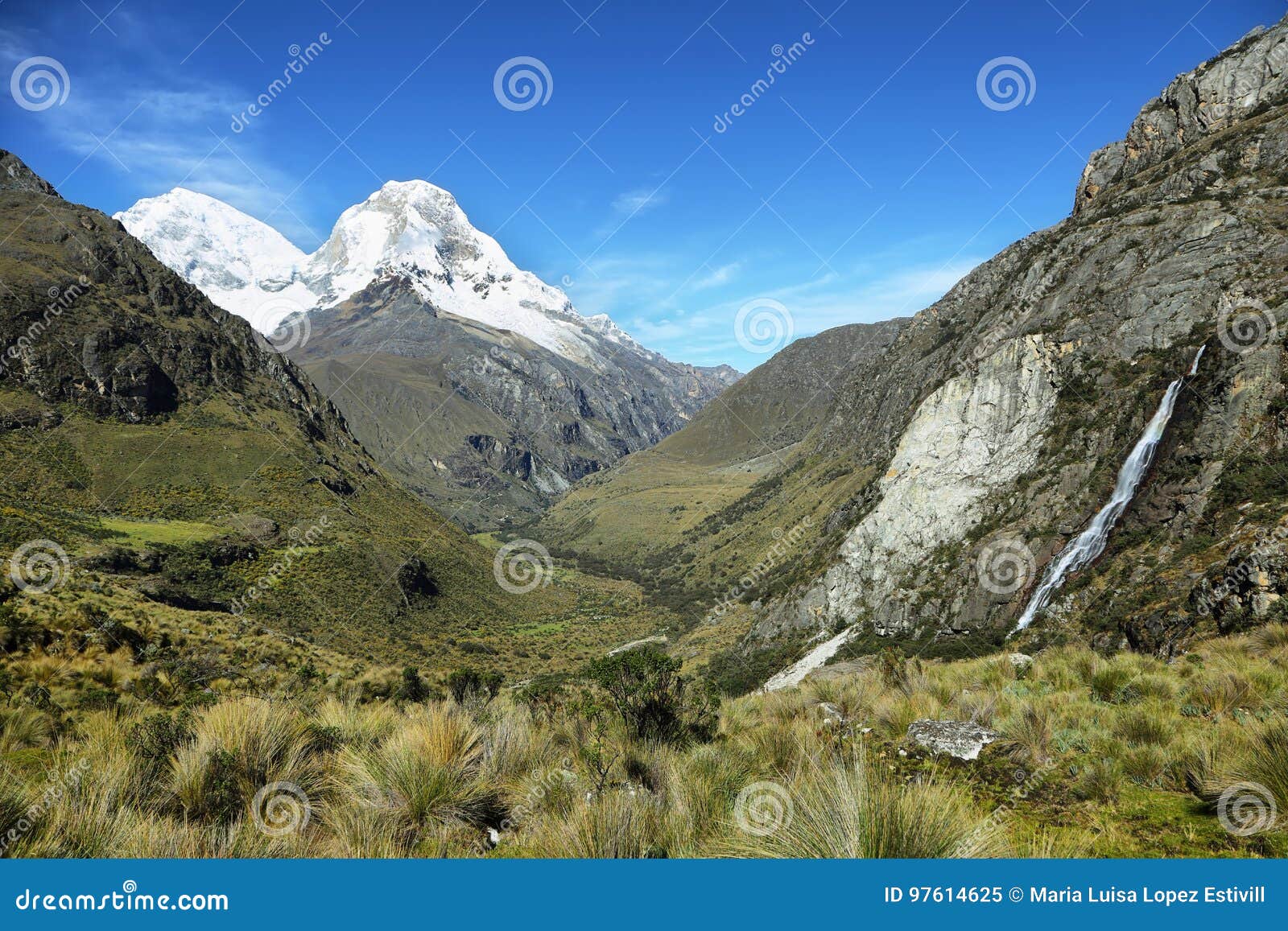 Mt Huascaran from Laguna 69 Trail, Peru Stock Image - Image of laguna ...