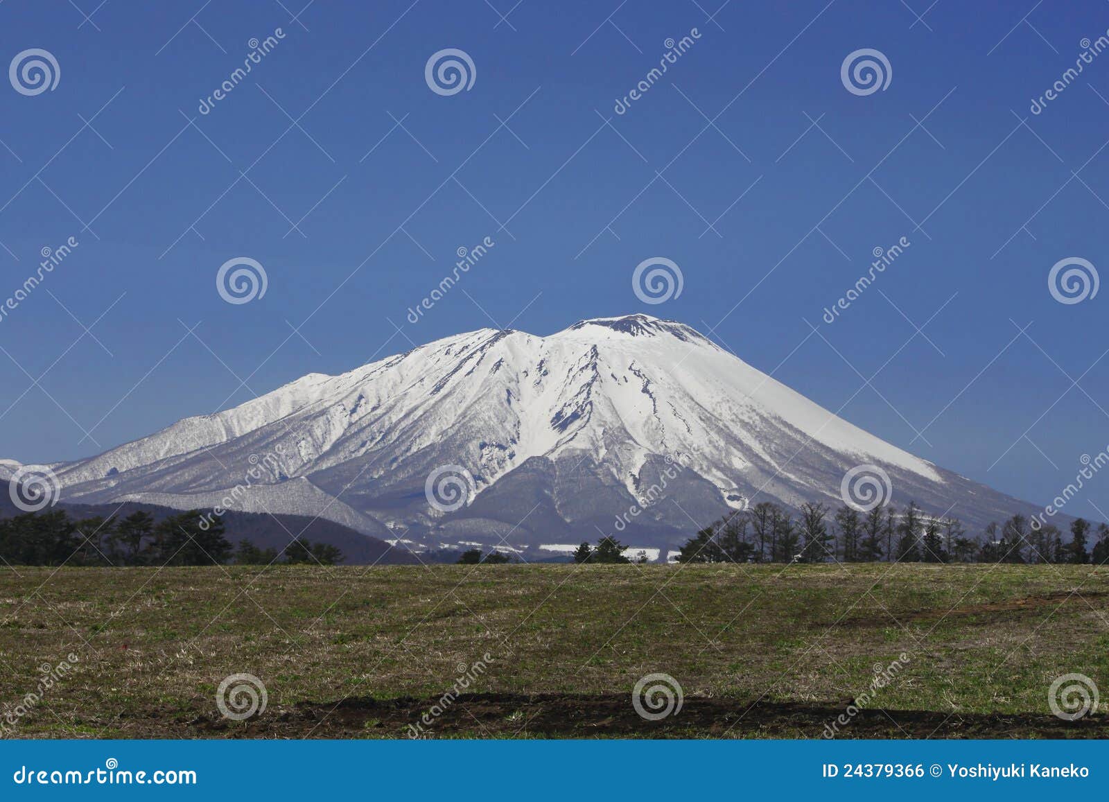 Mt.Iwate and blue sky stock photo. Image of season, touhoku - 24379366