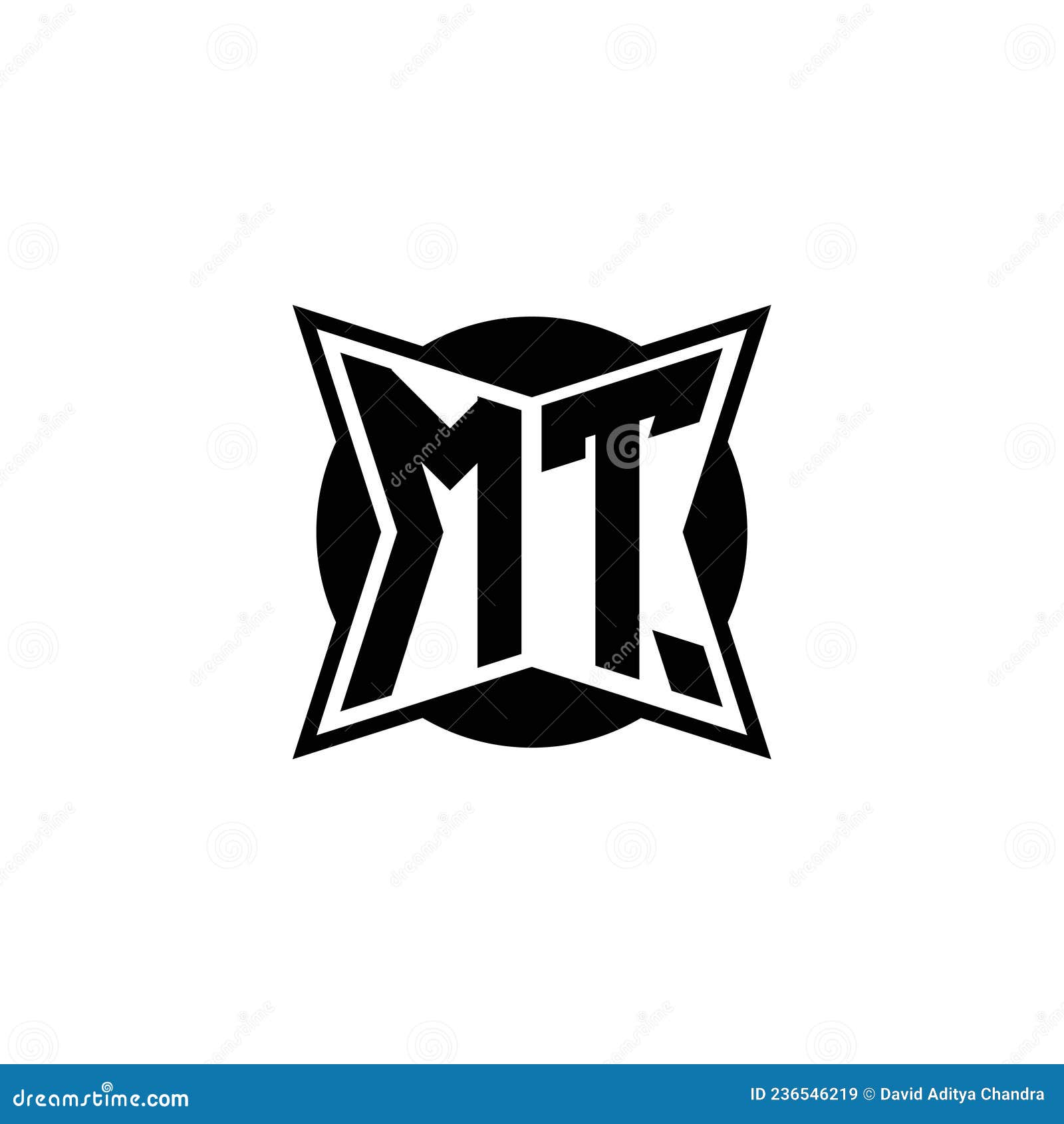 MT Logo Monogram Geometric Modern Design Stock Vector - Illustration of ...