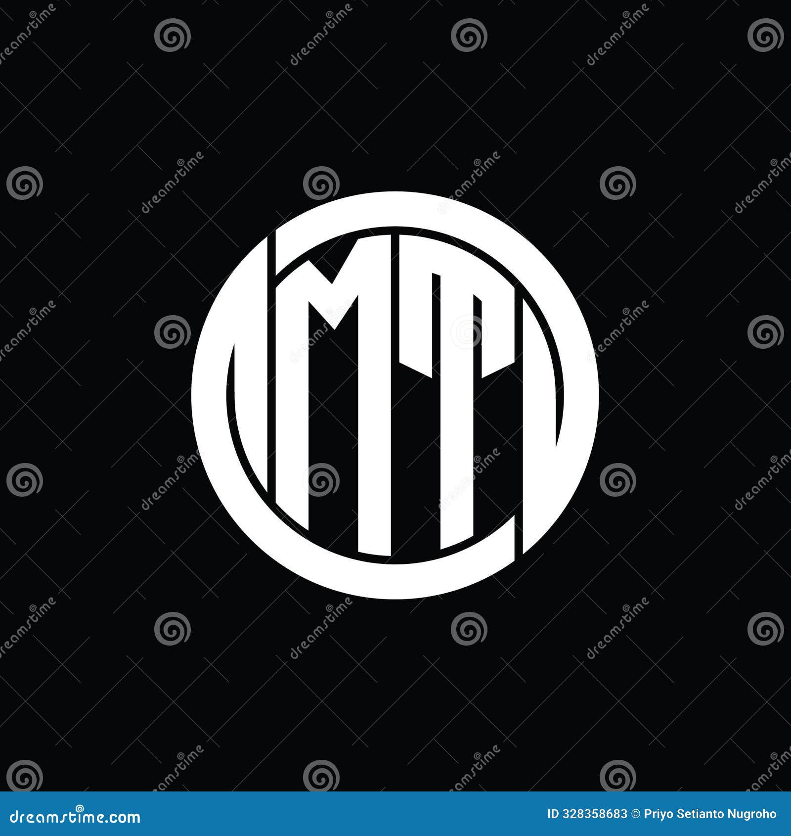 MT Logo Monogram Shield Inside Circle Shape Vector Images Design ...