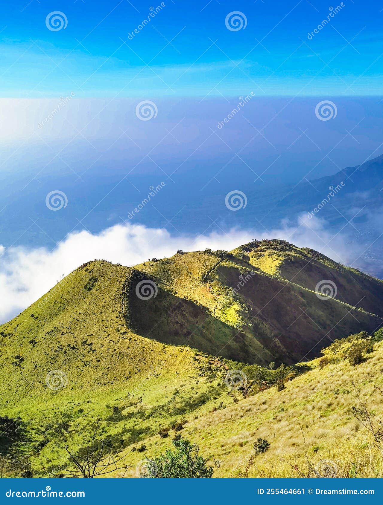 Mt Merbabu Peak Sunrise View Stock Image - Image of merbabu, valley ...
