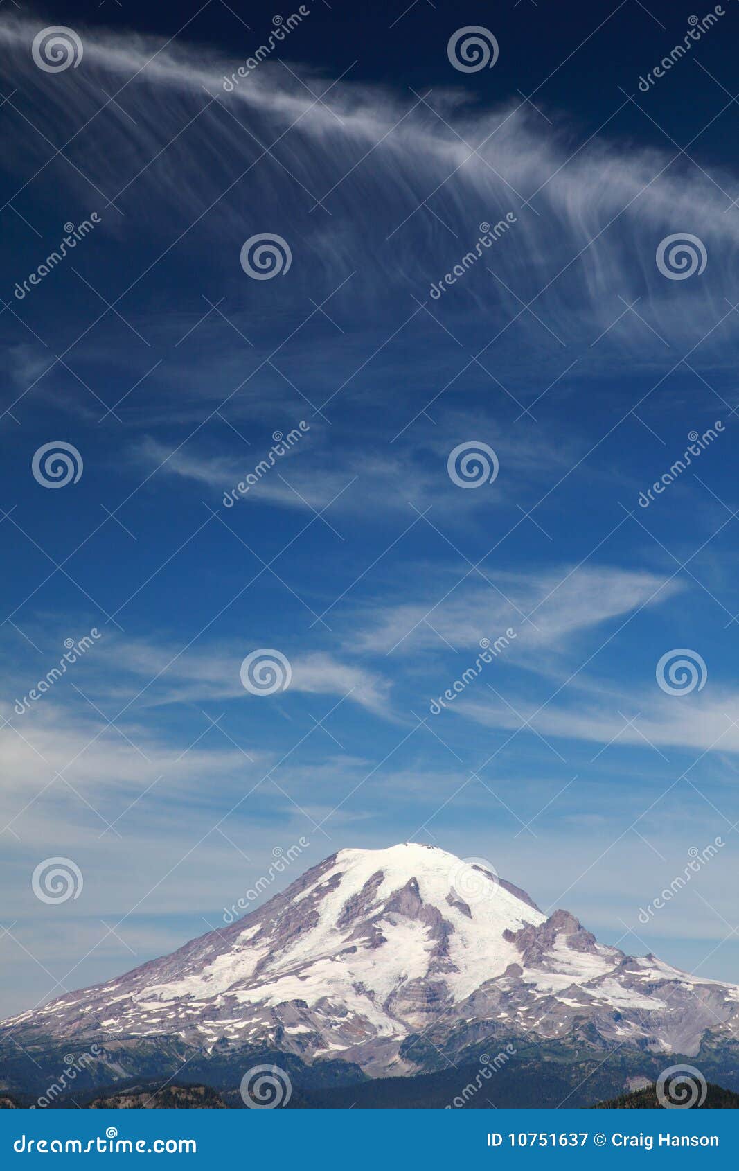 Mt. Rainier with Clouds stock image. Image of magnificent - 10751637
