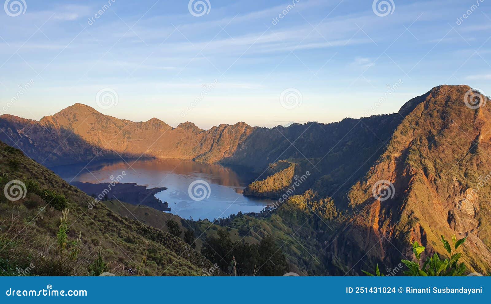 Mt. Rinjani - View from the Top Stock Photo - Image of terrain ...