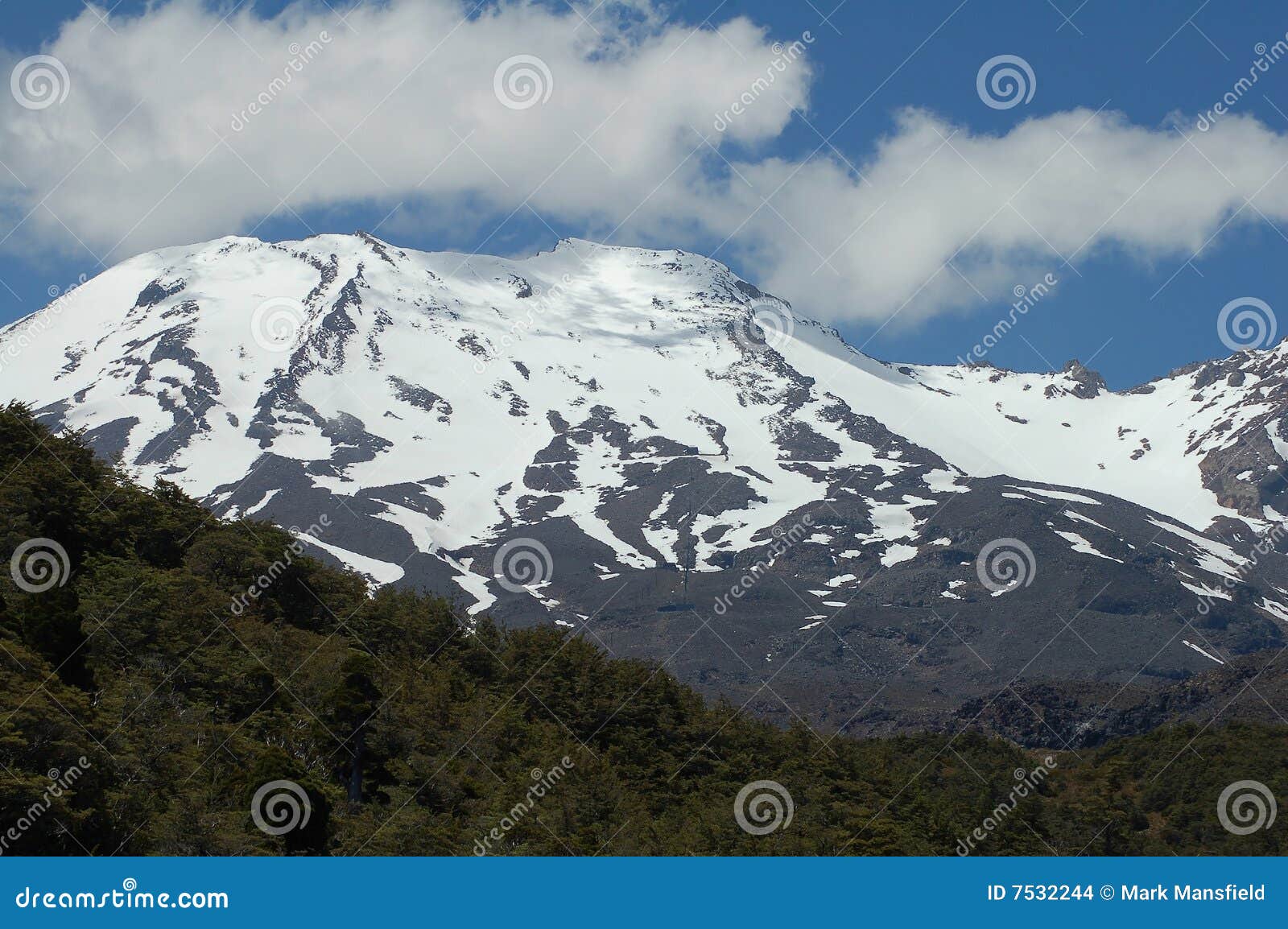 Mt Ruapehu (volcano) stock photo. Image of sking, alpine - 7532244