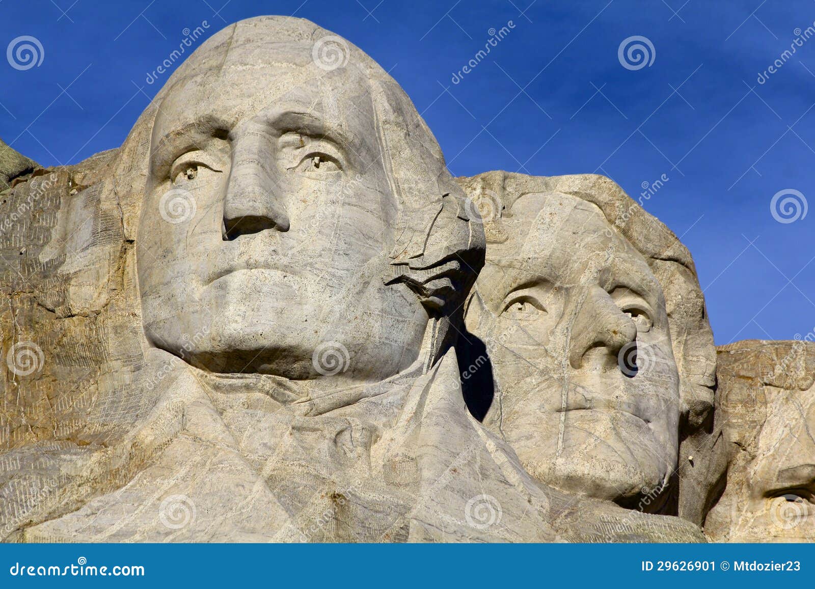 Mt. Rushmore Monument, Washington and Jefferson Stock Image - Image of ...