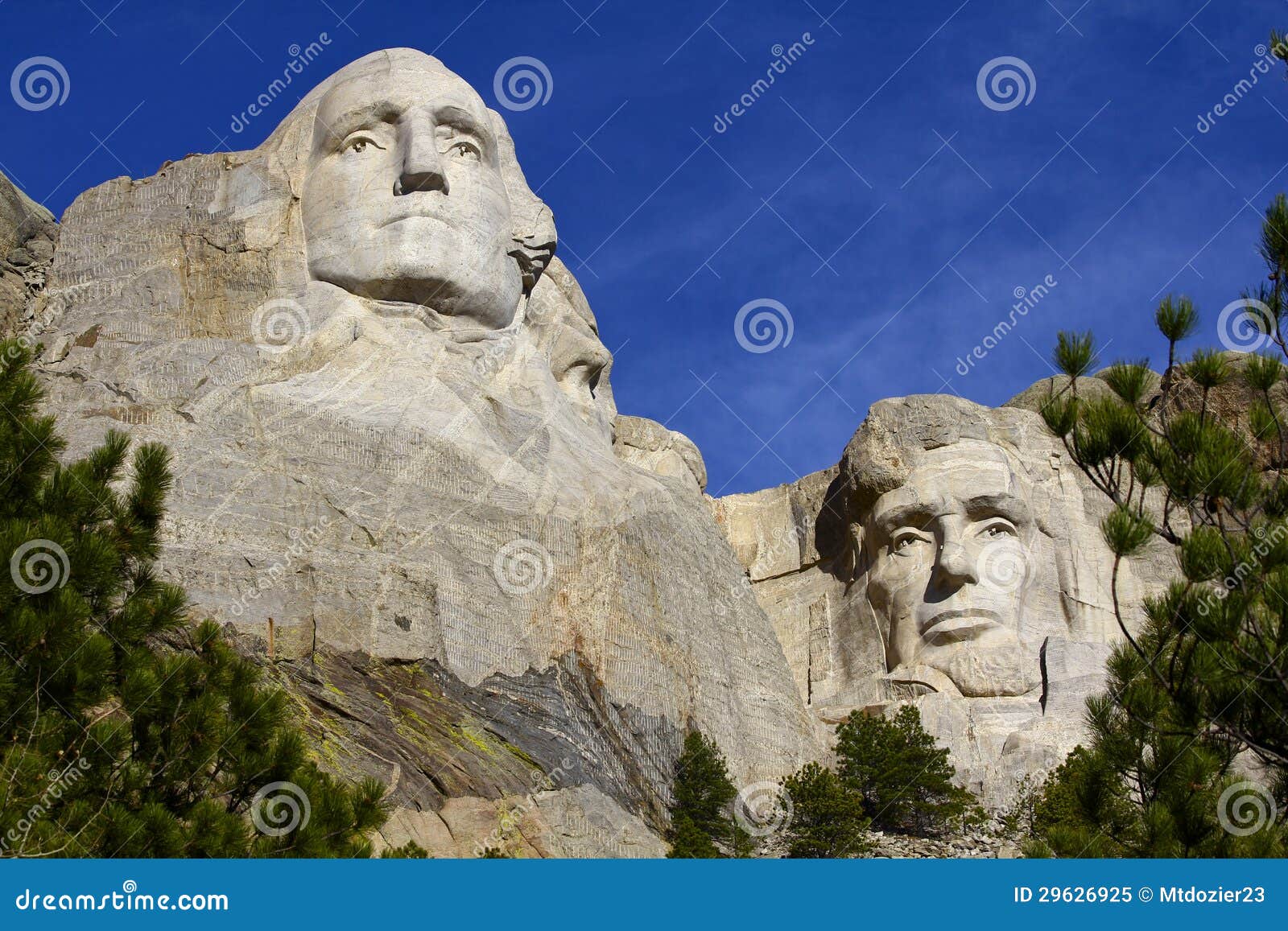 Mt. Rushmore Monument, Washington and Lincoln Stock Image - Image of ...