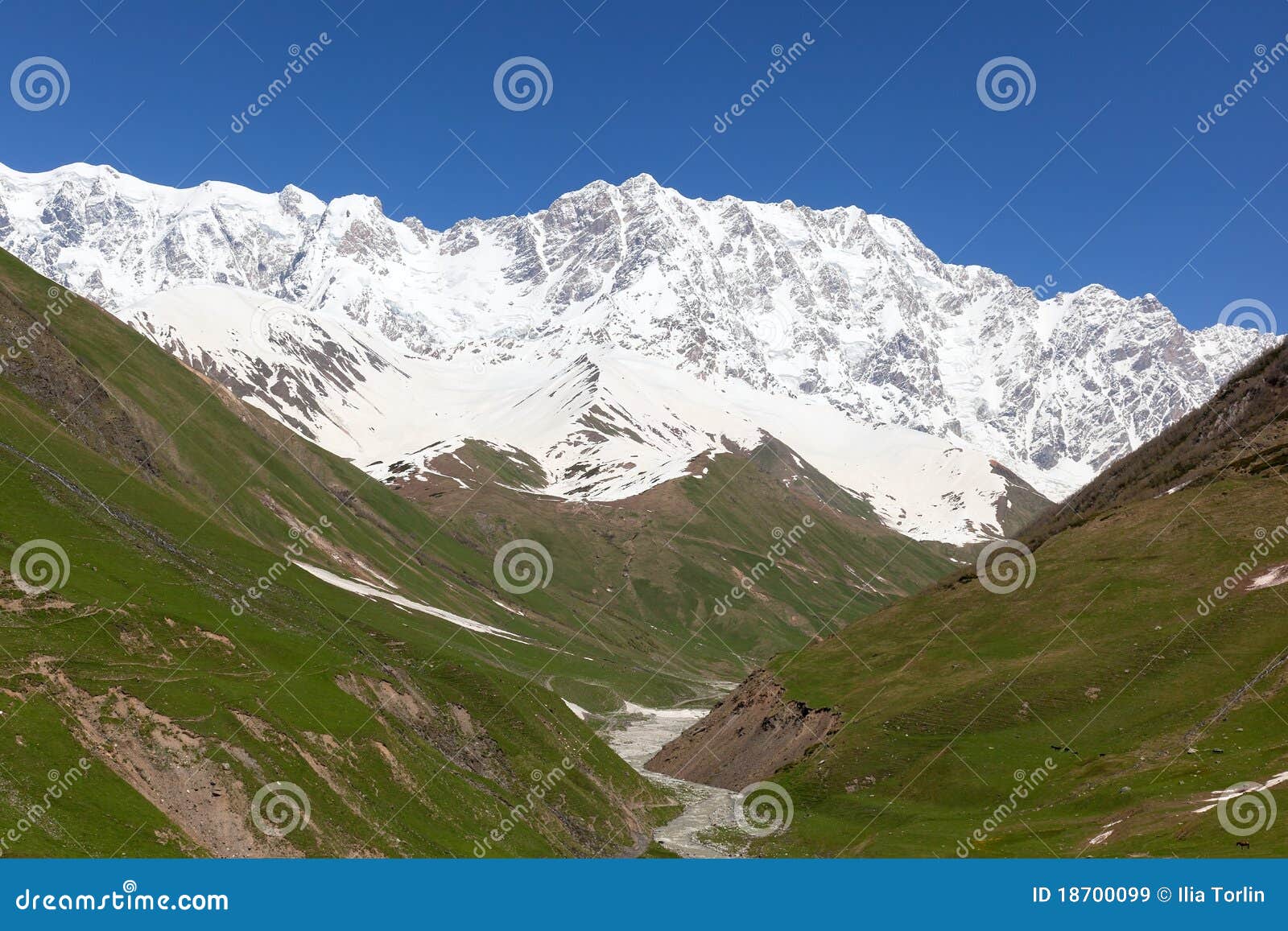 Mt. Shkhara. Ushguli. Upper Svaneti. Georgia. Stock Image - Image of ...