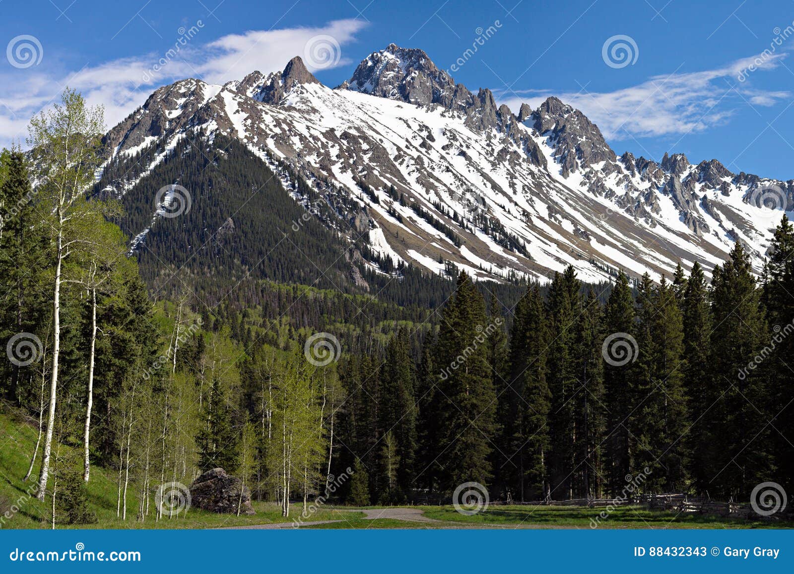 Mt Sneffels in Jan Juan Mountains Immagine Stock - Immagine di ...