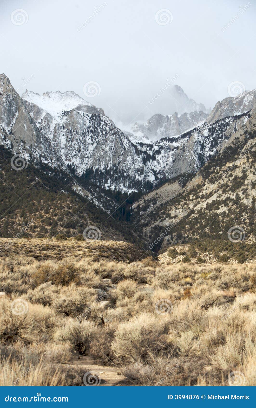 Mt. Whitney stock photo. Image of mountains, snow, winter - 3994876