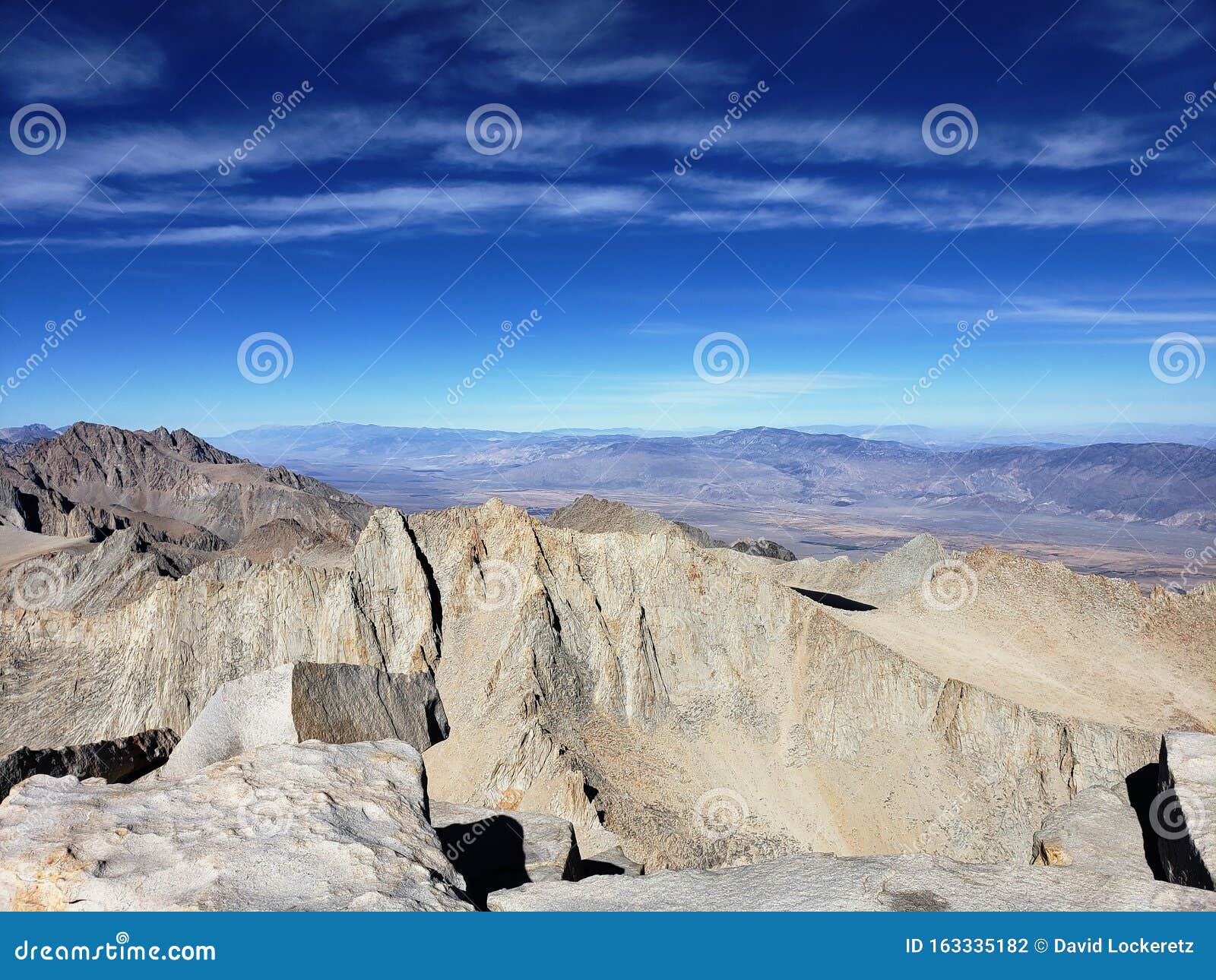 Mt. Whitney Panorama stock photo. Image of peak, panorama - 163335182