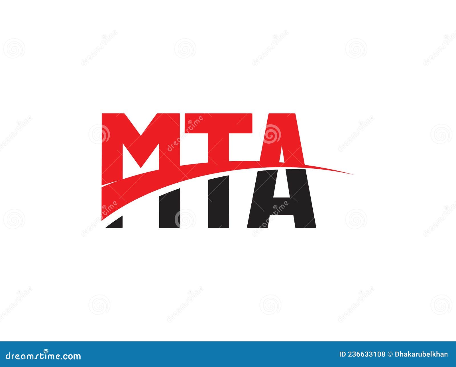 MTA Letter Initial Logo Design Vector Illustration Stock Vector ...
