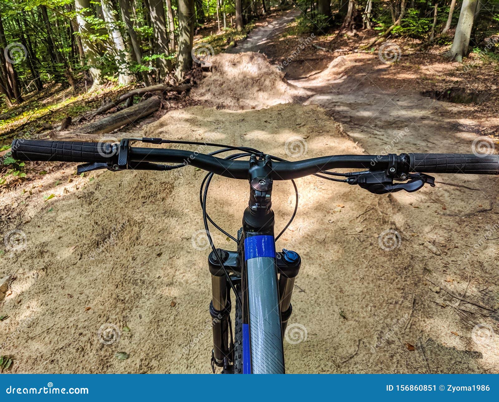 MTB Bicycle on the Trail in the Summer Season Stock Image - Image of ...