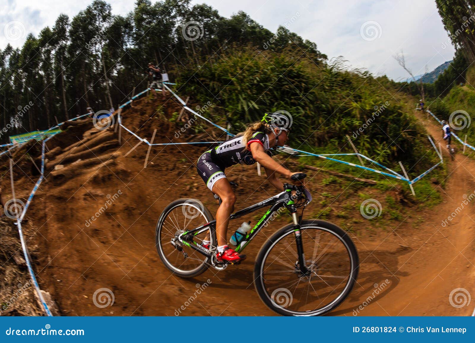 MTB Female Cyclist Action editorial stock image. Image of challenge ...