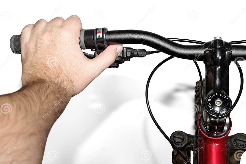 MTB fietsrem stock afbeelding. Image of aandrijving, cyclus - 12044567