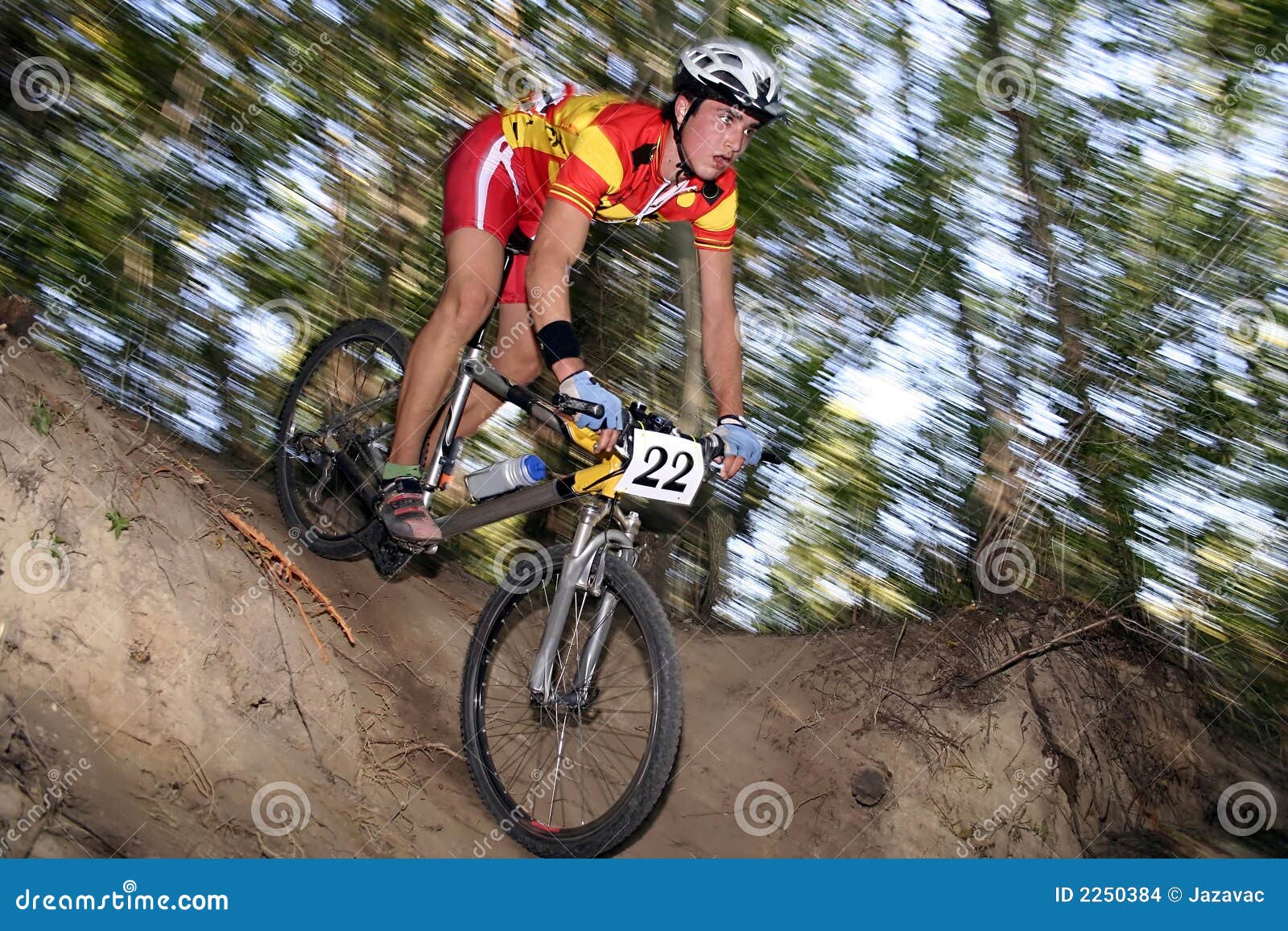 Mtb racer stock photo. Image of competitor, blur, cyclist - 2250384