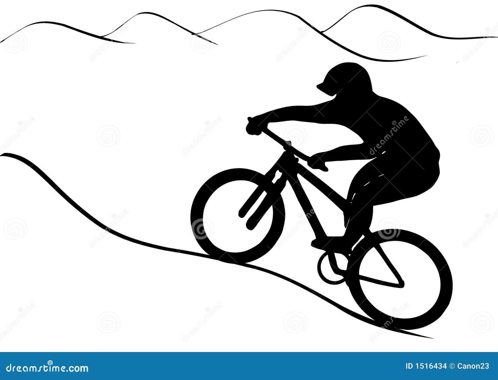 MTB rider stock vector. Illustration of tire, absorber - 1516434