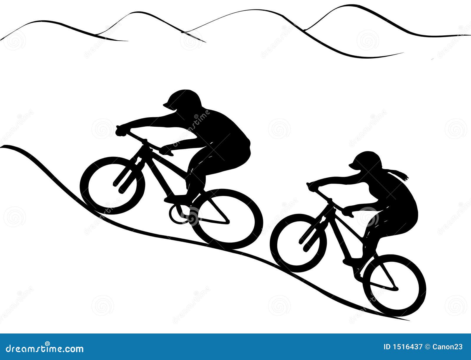 MTB rider pair stock vector. Illustration of cross, shimano - 1516437