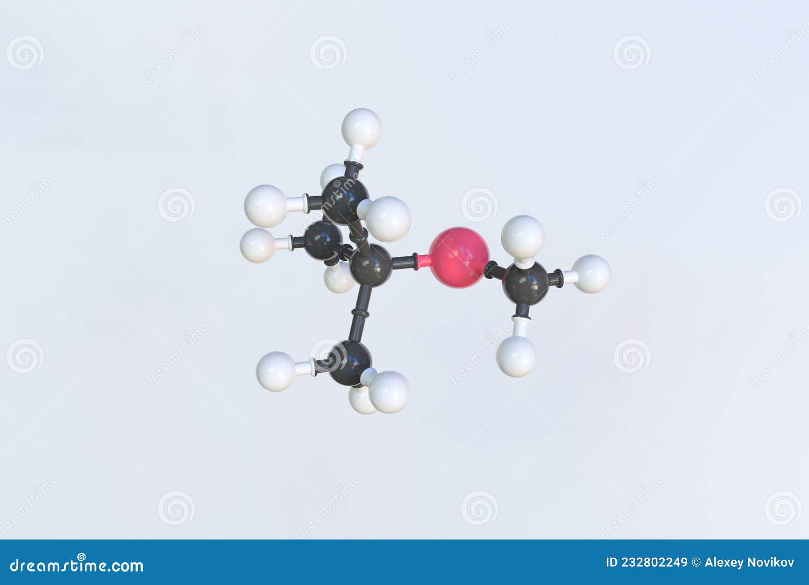 Mtbe Molecule Made With Balls, Conceptual Molecular Model. Chemical 3d ...