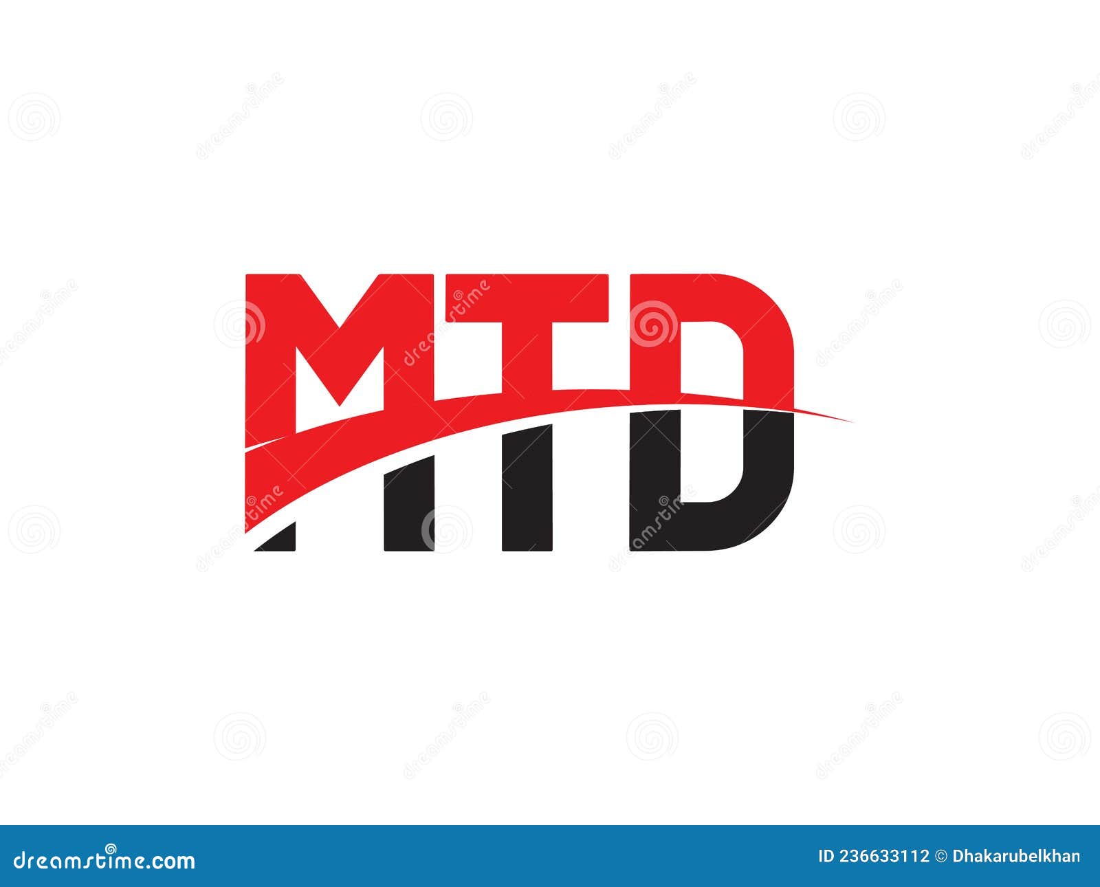 MTD Letter Initial Logo Design Vector Illustration Stock Vector ...