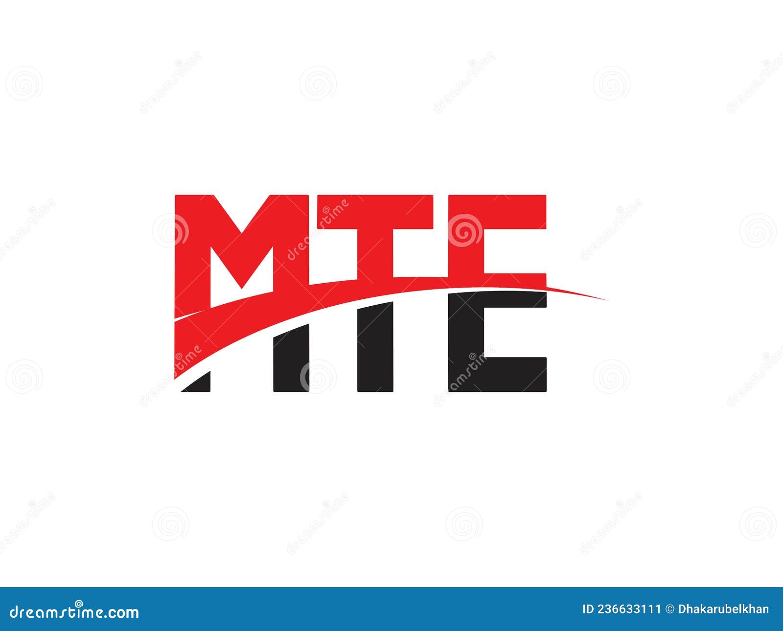 MTE Letter Initial Logo Design Vector Illustration Stock Vector ...