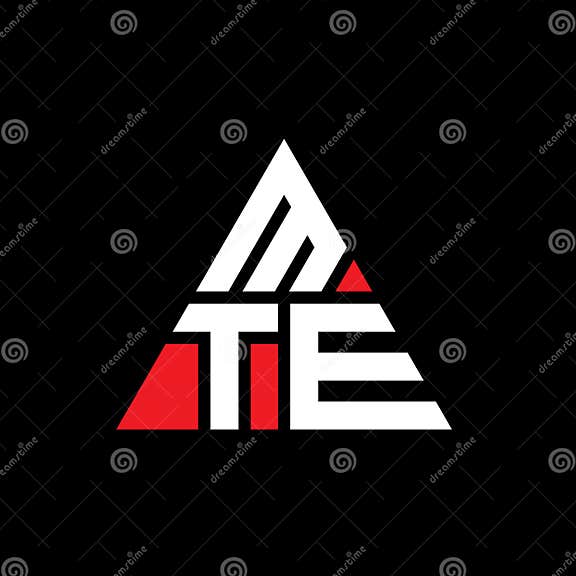MTE Triangle Letter Logo Design with Triangle Shape. MTE Triangle Logo ...