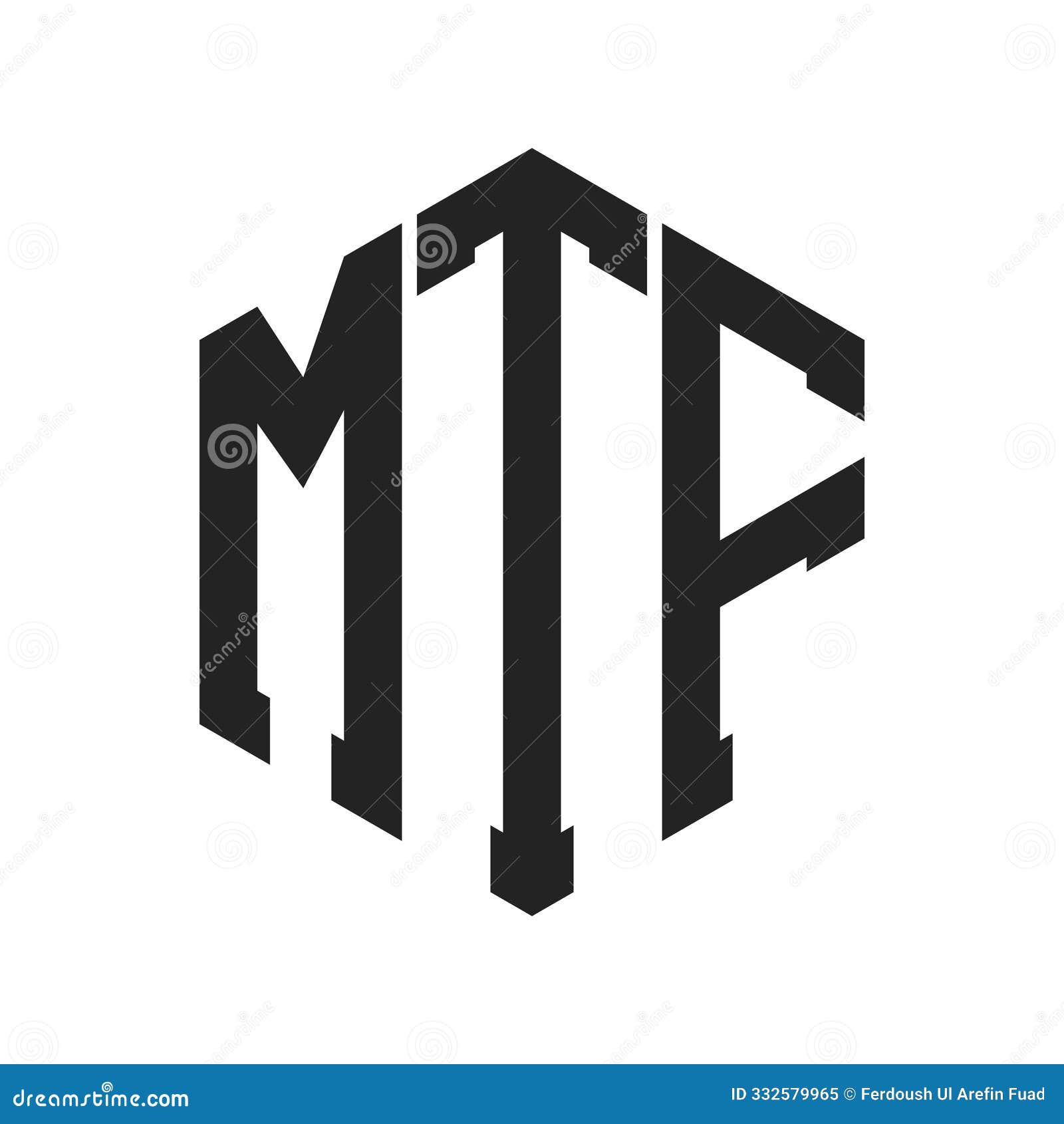 MTF Logo Design. Initial Letter MTF Monogram Logo Using Hexagon Shape ...