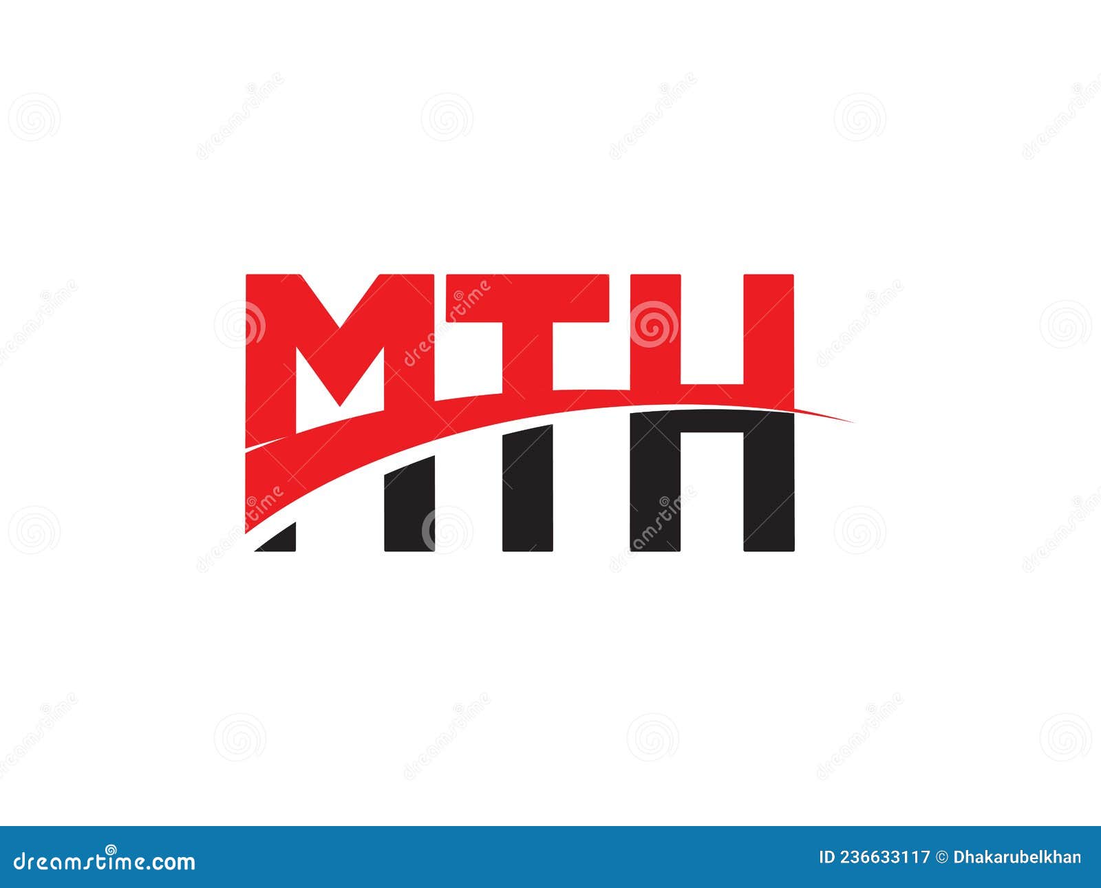 MTH Letter Initial Logo Design Vector Illustration Stock Vector ...