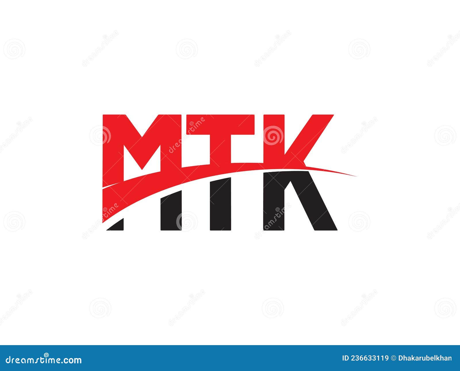 MTK Letter Initial Logo Design Vector Illustration Stock Vector ...