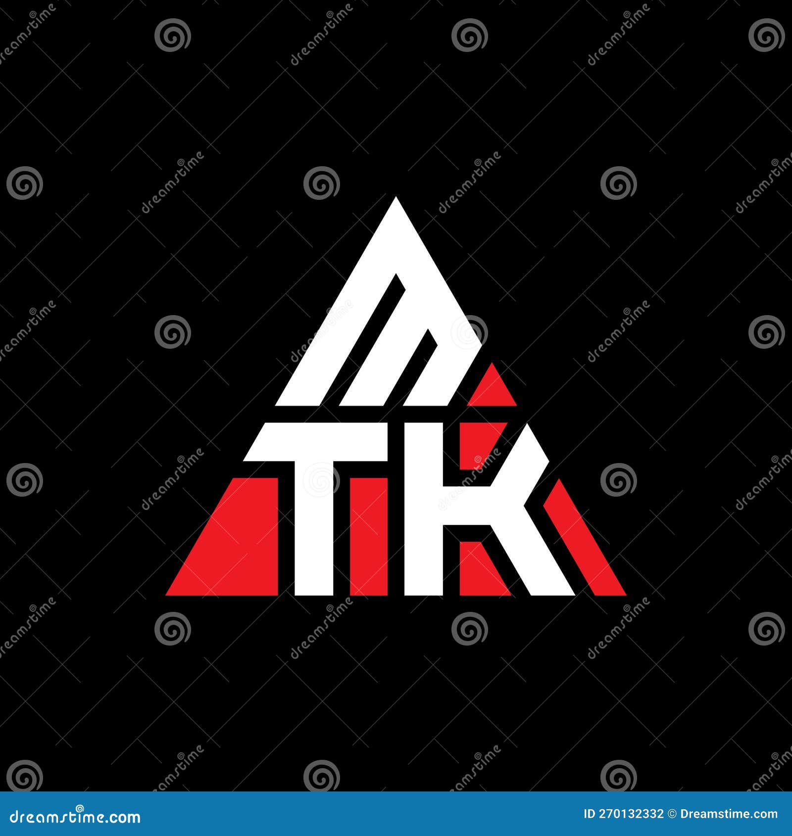 MTK Triangle Letter Logo Design with Triangle Shape. MTK Triangle Logo ...