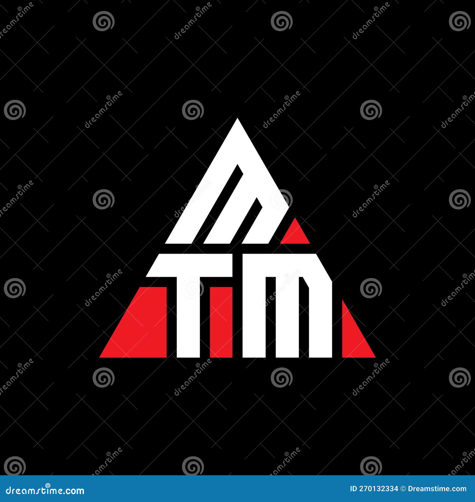 MTM Triangle Letter Logo Design with Triangle Shape. MTM Triangle Logo ...