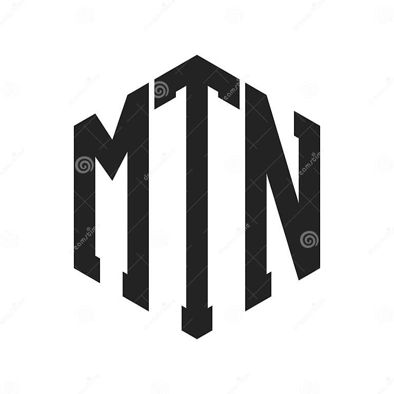 MTN Logo Design. Initial Letter MTN Monogram Logo Using Hexagon Shape ...