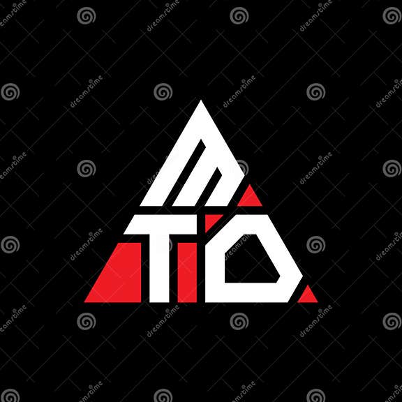 MTO Triangle Letter Logo Design with Triangle Shape. MTO Triangle Logo ...