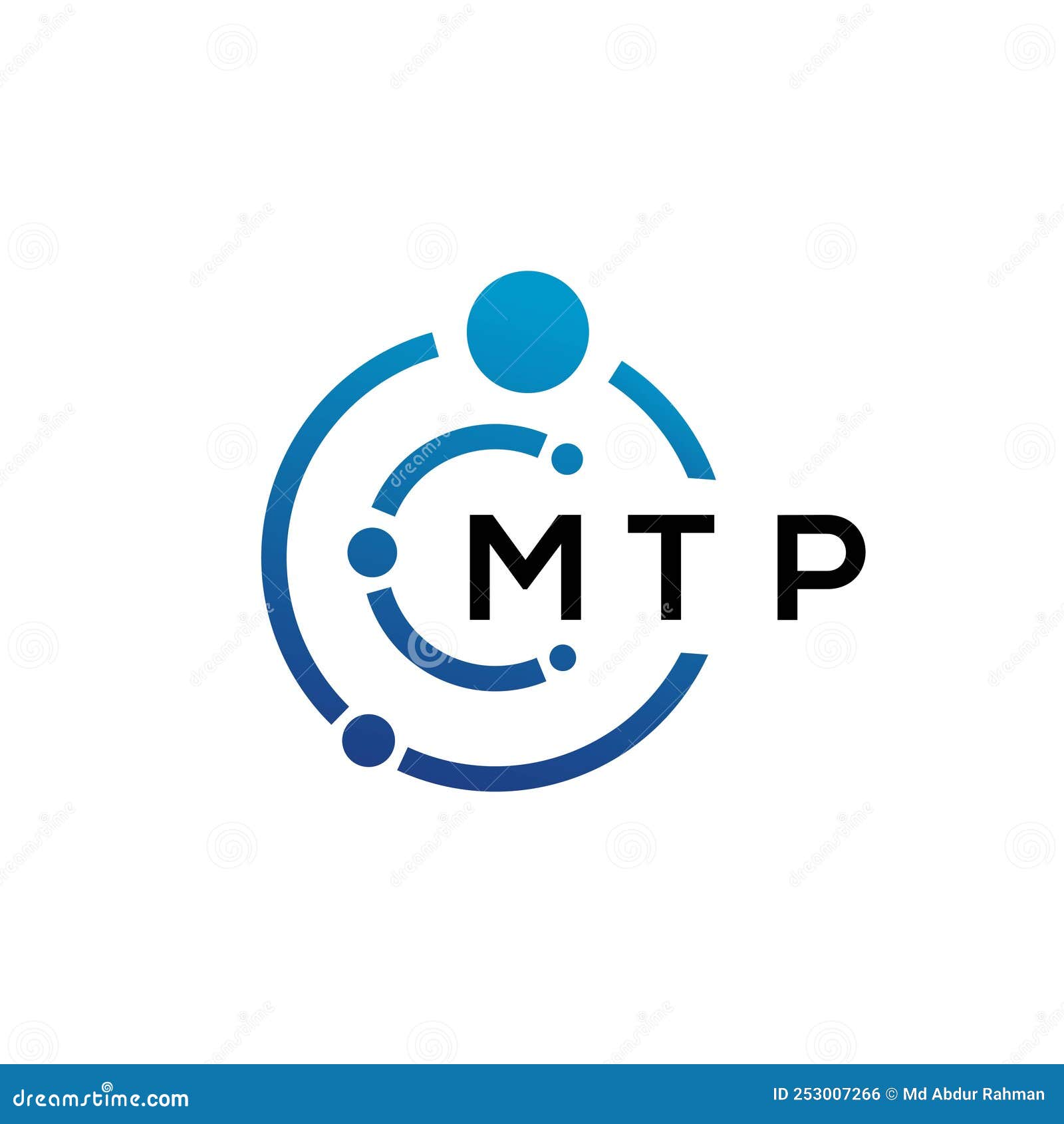 MTP Letter Technology Logo Design on White Background. MTP Creative ...