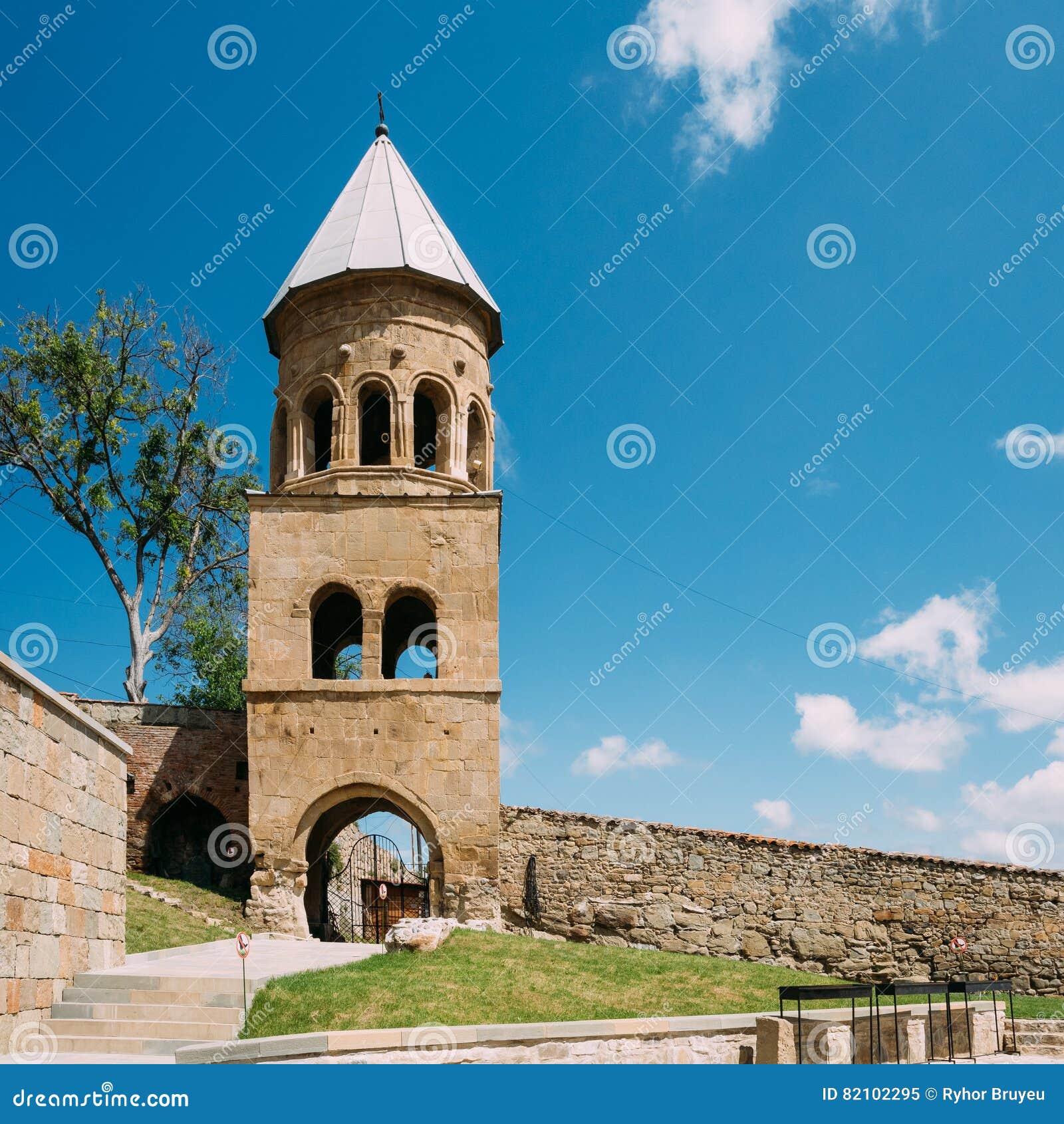 Mtskheta Georgia. Bell Tower at Samtavro Monastery Complex Area, Stock ...