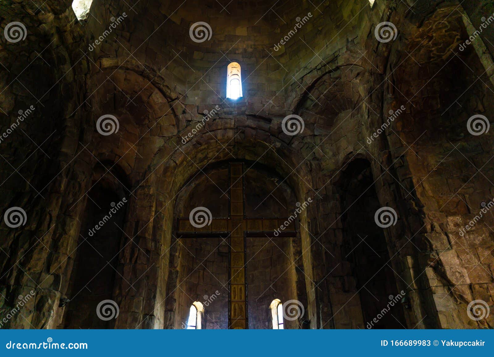 MTSKHETA, GEORGIA - 2019 JULY: Cross in the Interior of Jvari Orthodox ...
