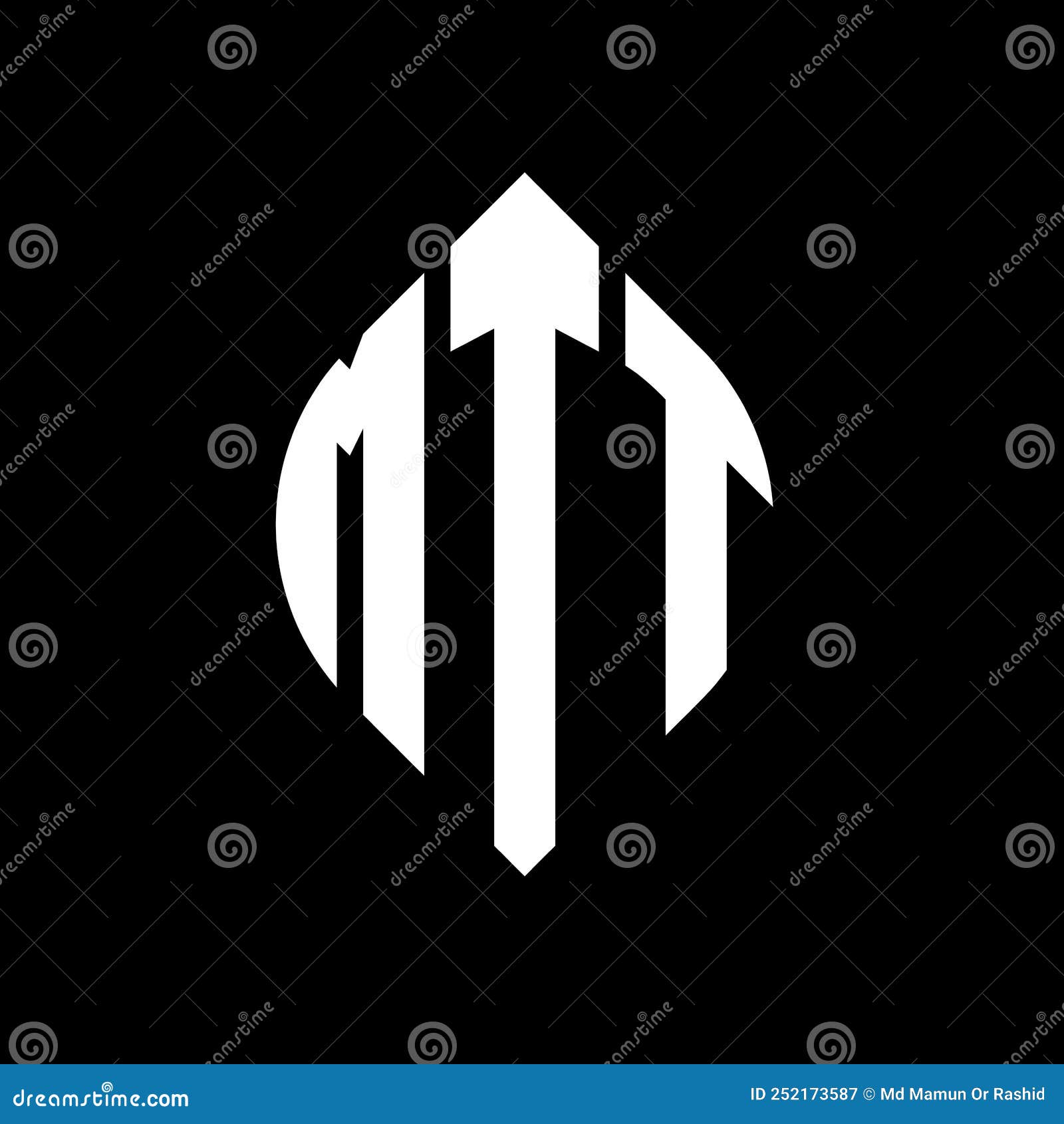 MTT Circle Letter Logo Design with Circle and Ellipse Shape. MTT ...
