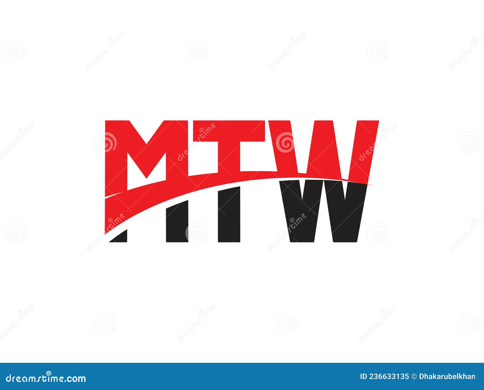 MTW Letter Initial Logo Design Vector Illustration Stock Vector ...