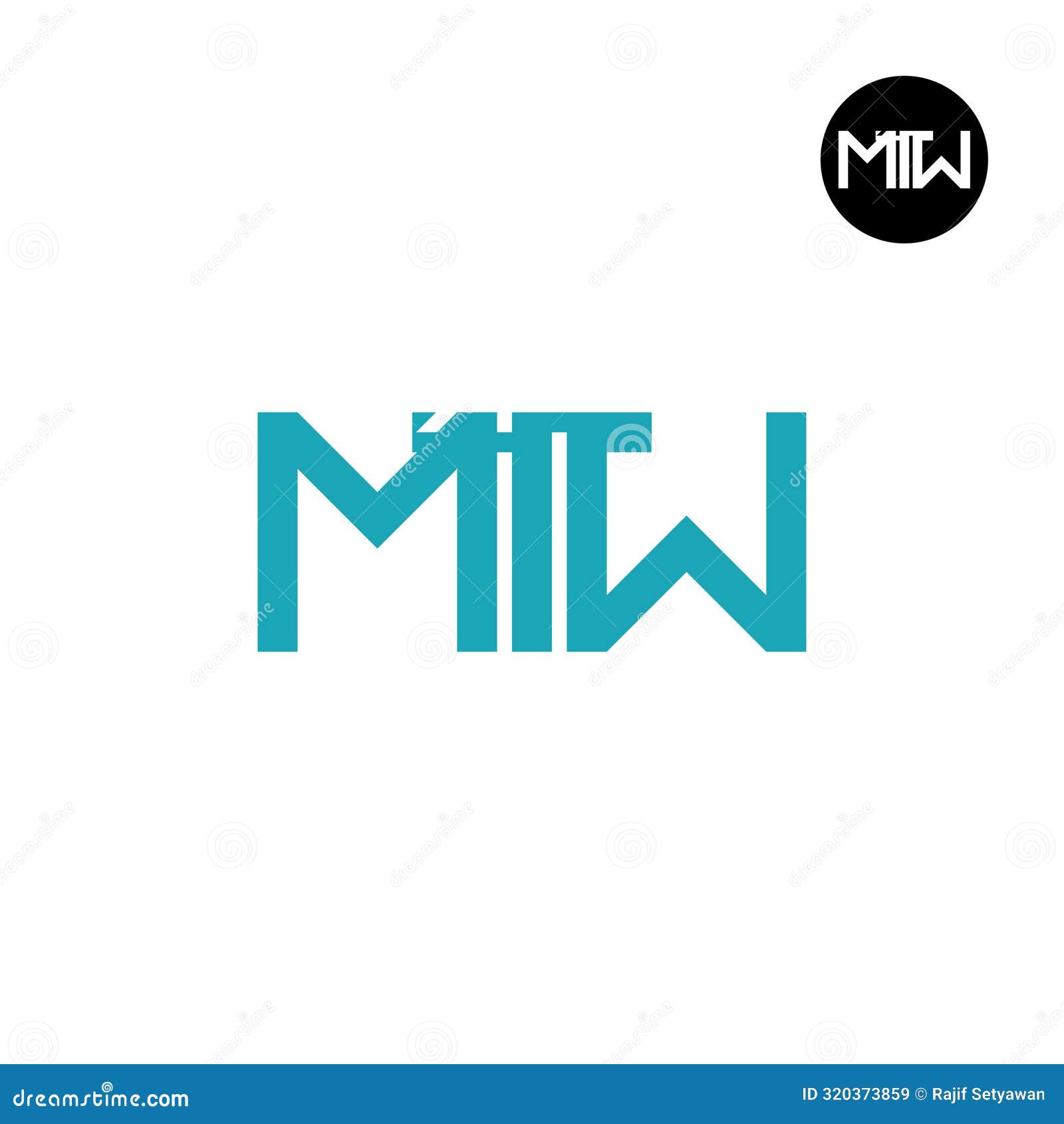 MTW Logo Letter Monogram Design Initials Stock Vector - Illustration of ...