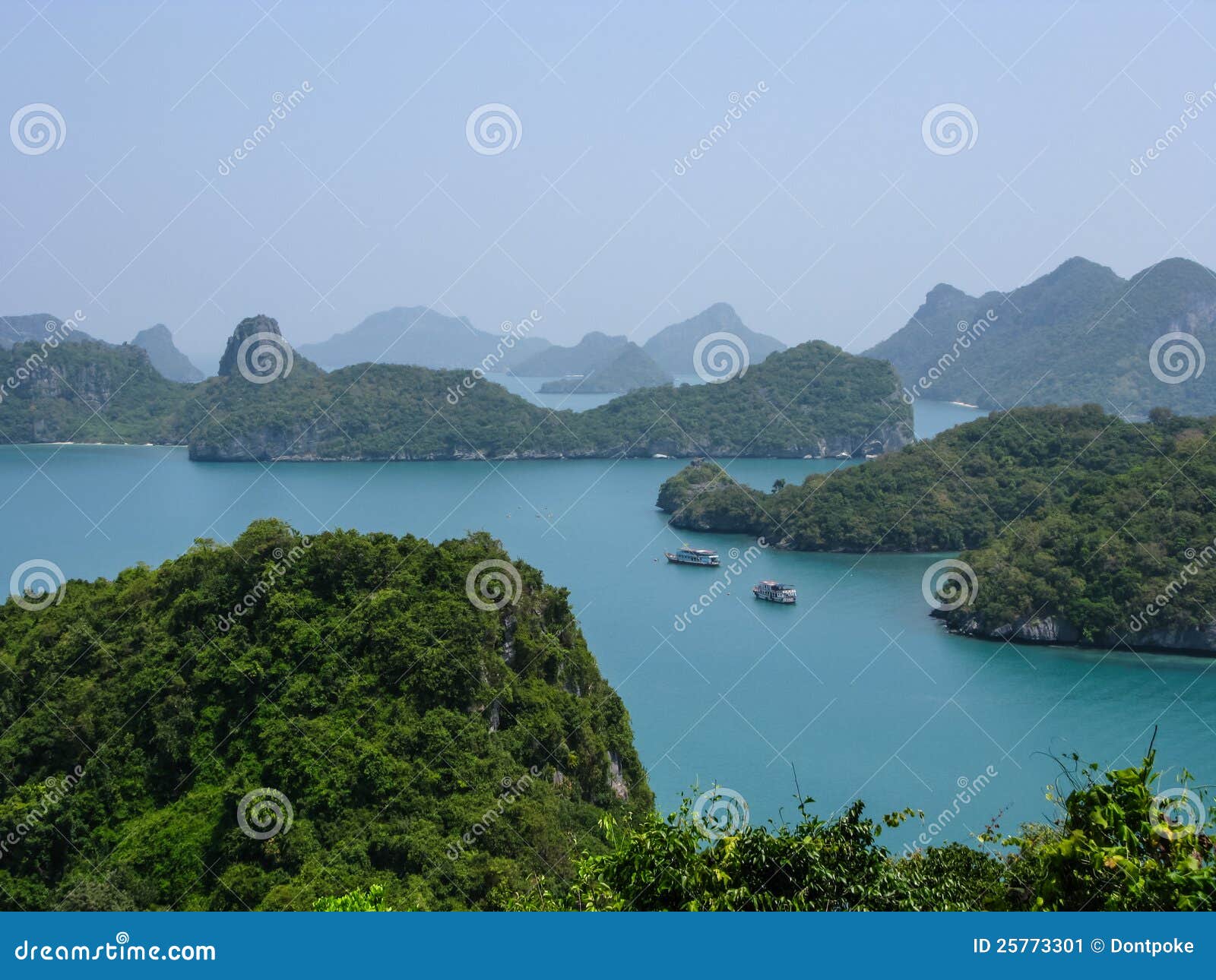 Mu Ko Ang Thong Marine National Park Stock Image - Image of palm, clear ...