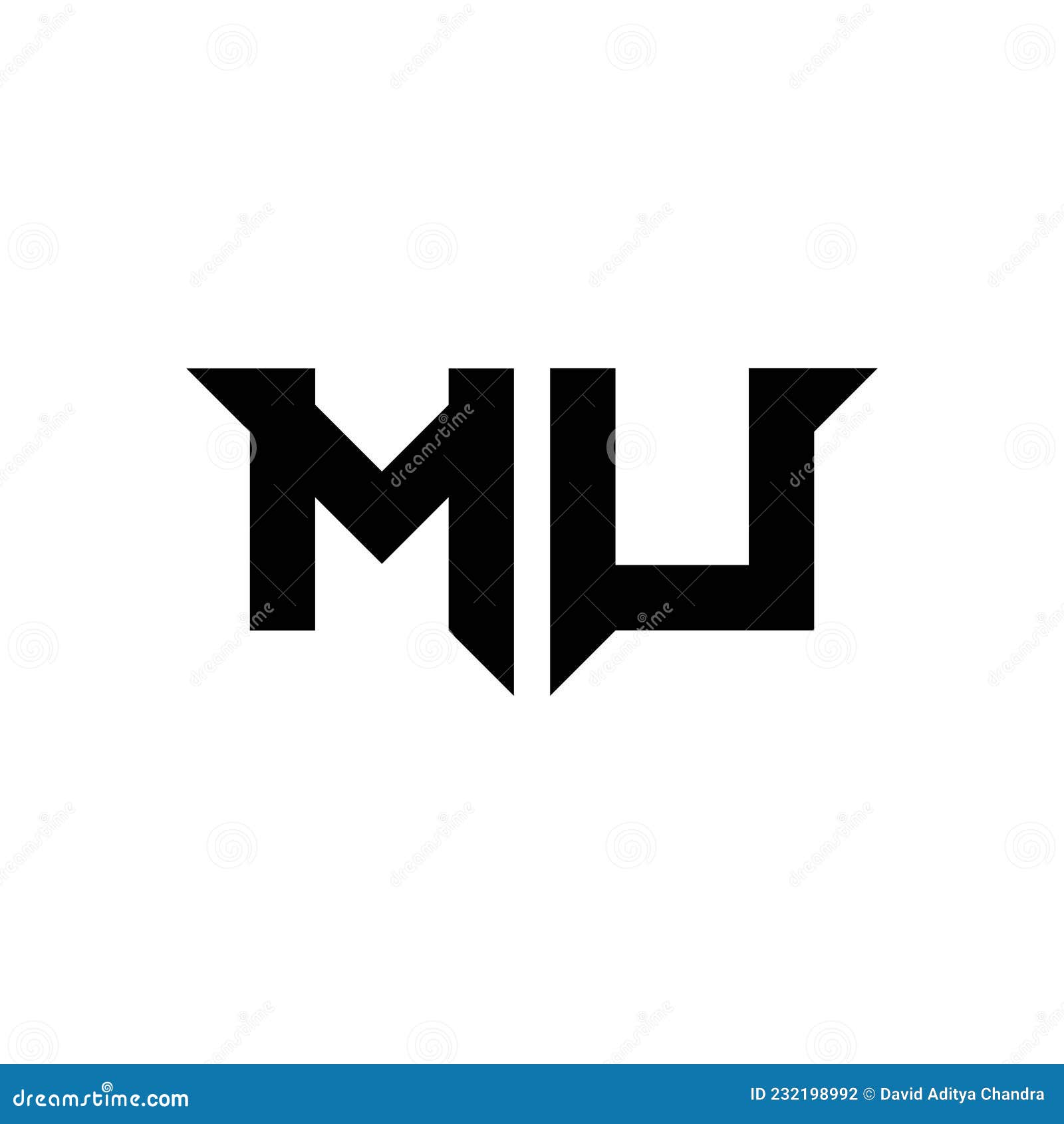 MU Logo Monogram Design Template Stock Vector - Illustration of element ...