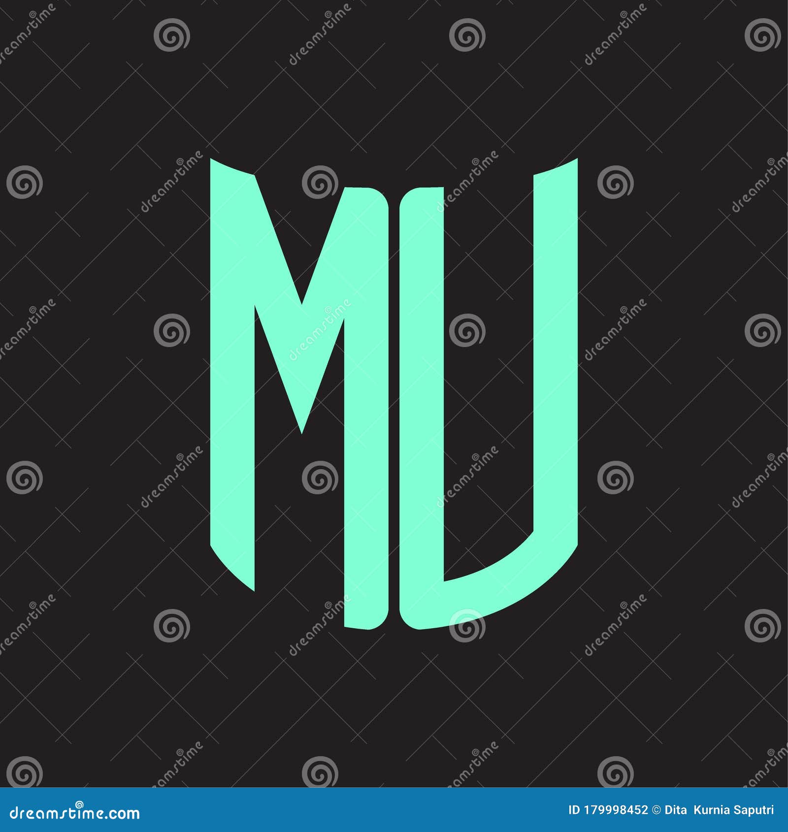 MU Logo Monogram with Ribbon Style Design Template Stock Vector ...