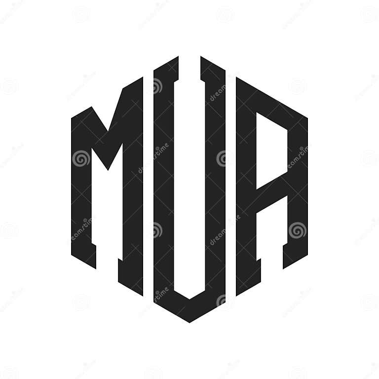 MUA Logo Design. Initial Letter MUA Monogram Logo Using Hexagon Shape ...