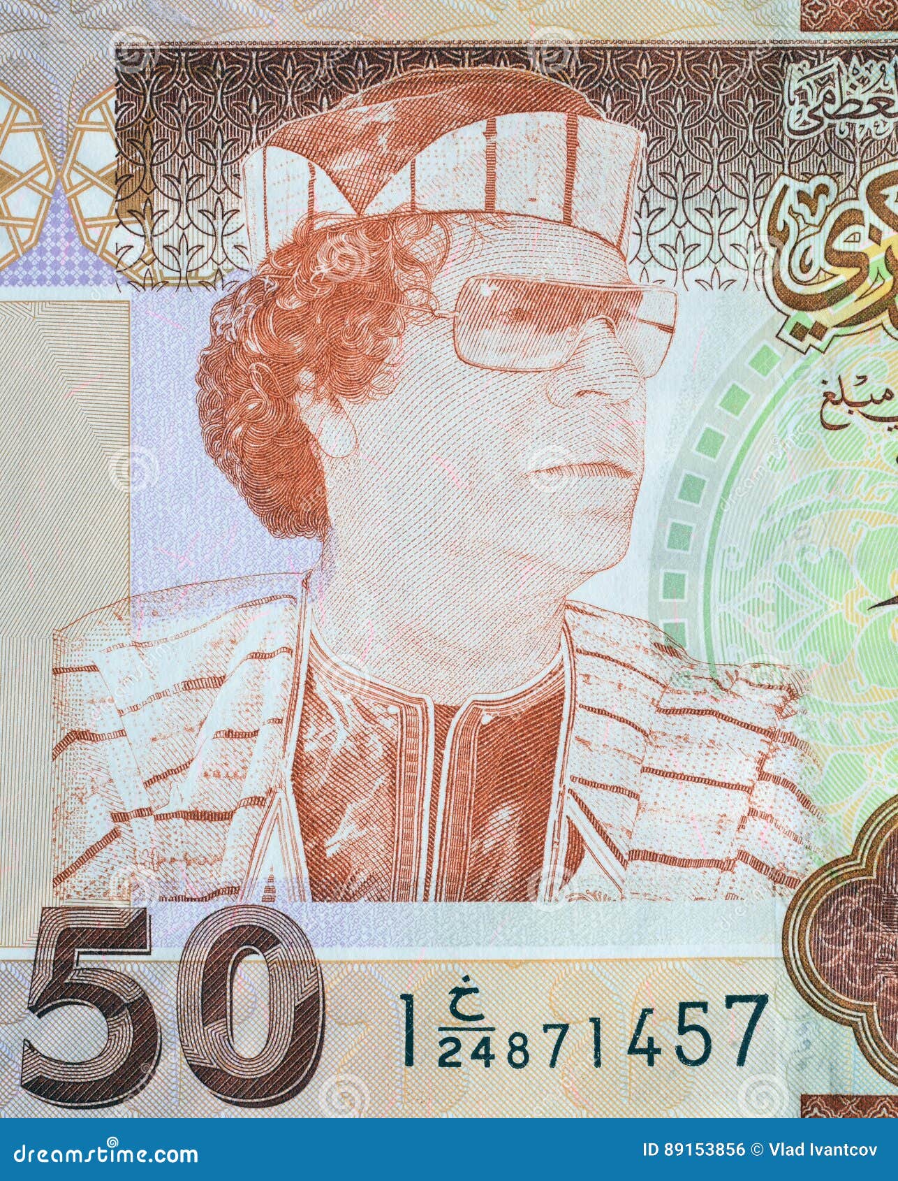 Muammar Gaddafi portrait stock photo. Image of closeup - 89153856