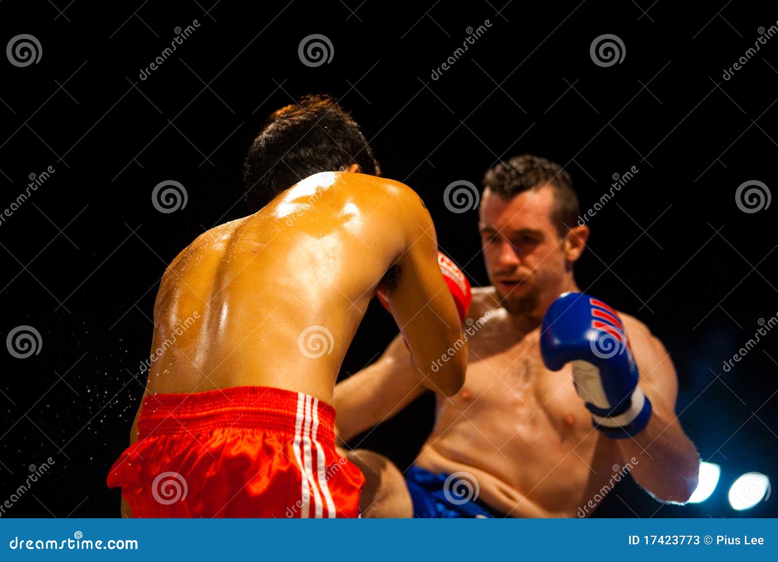 Muay Thai Boxers Kick Ribs Sweat Editorial Stock Photo - Image of ...